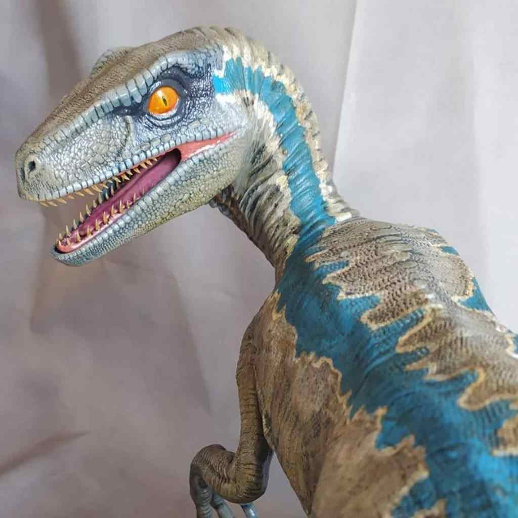 Blue Raptor Dinosaur Diorama Statue ‹ 3D Spartan Shop