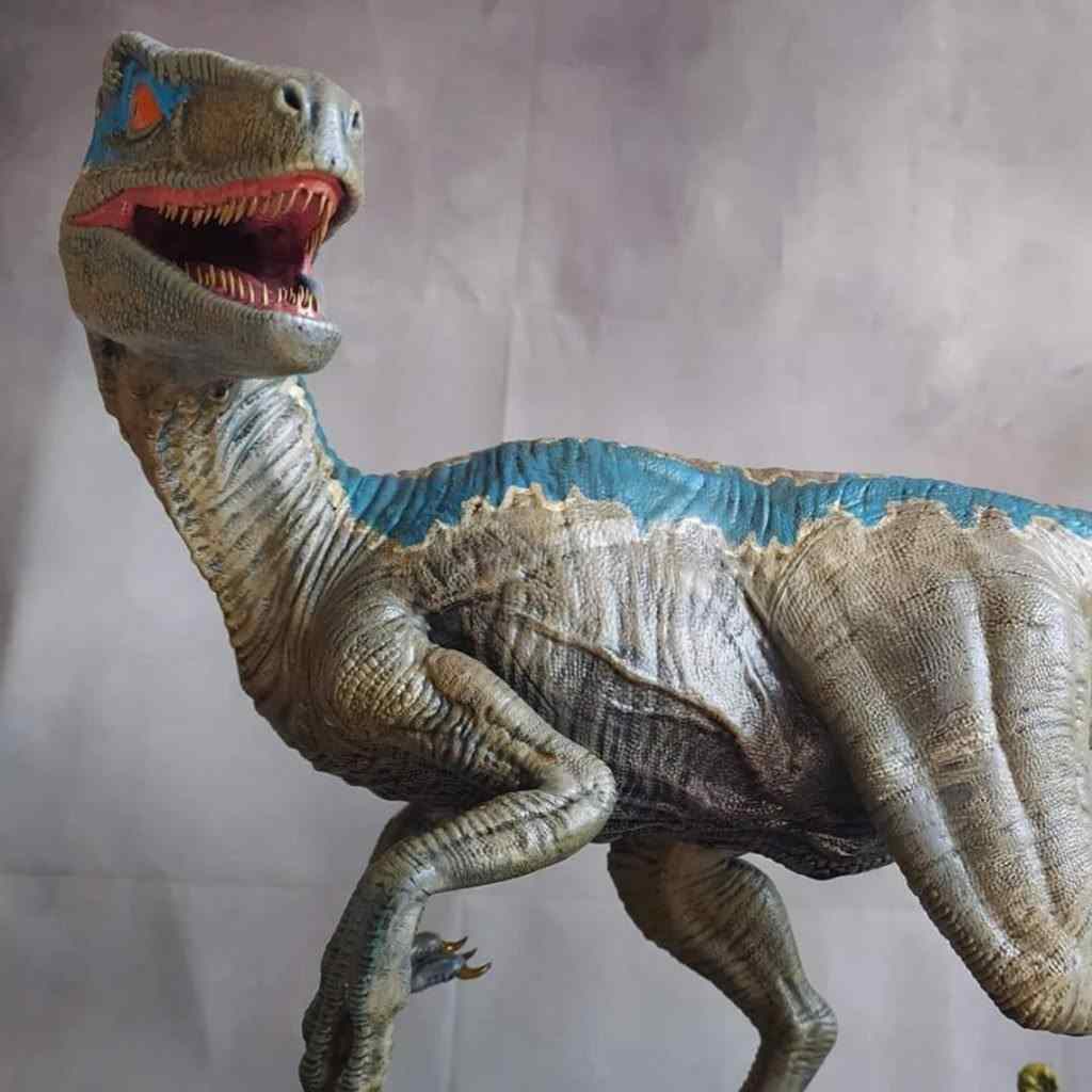 Blue Raptor Dinosaur Diorama Statue ‹ 3D Spartan Shop