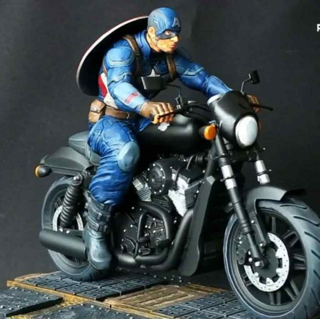 Captain America on Motorcycle Statue ‹ 3D Spartan Shop