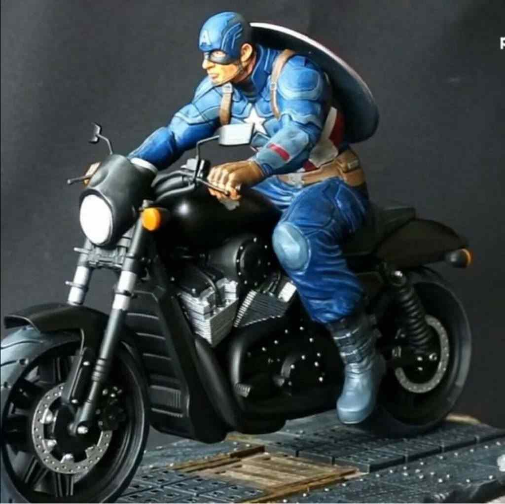 Captain America on Motorcycle Statue ‹ 3D Spartan Shop