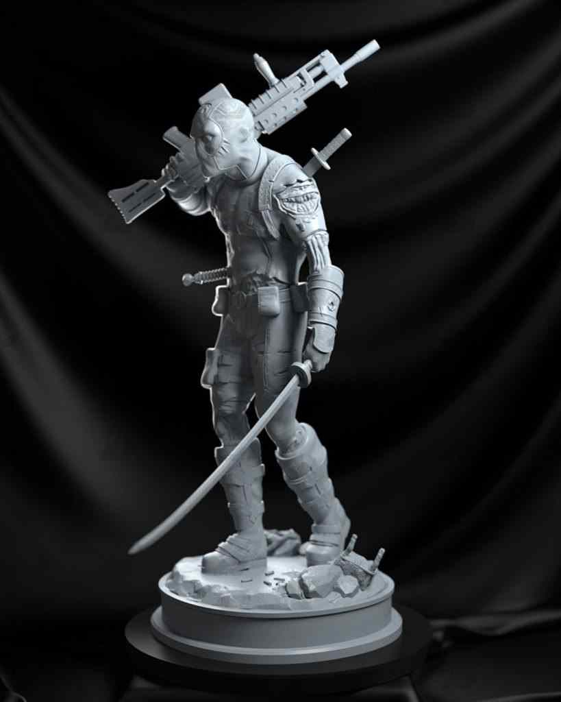 Deadpool with Machine Gun Statue ‹ 3D Spartan Shop