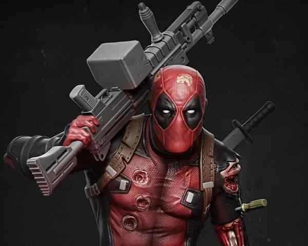 Deadpool with Machine Gun Statue ‹ 3D Spartan Shop