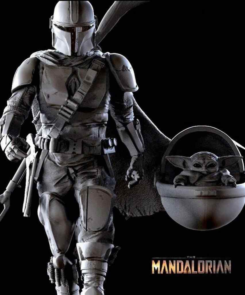 Star Wars - Mandalorian Statue over Skull ‹ 3D Spartan Shop