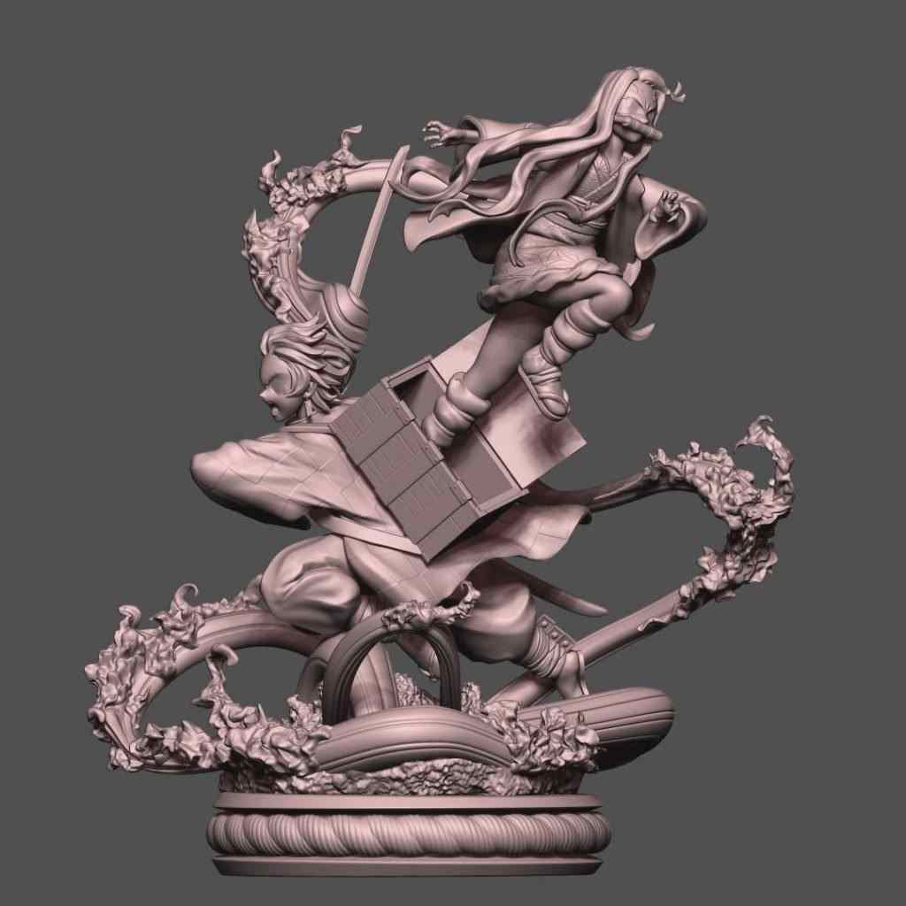 Demon Slayer - Tanjiro and Nezuko Diorama Statue ‹ 3D Spartan Shop