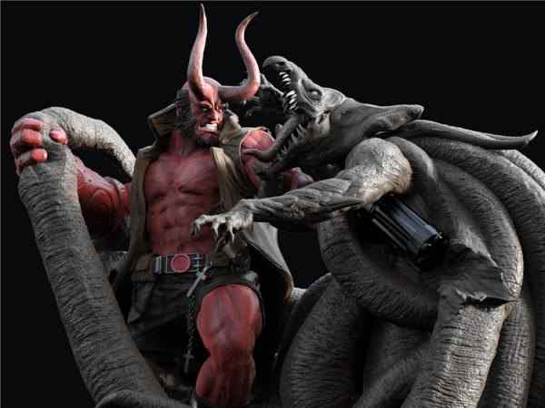 Hellboy Fighting Diorama Statue ‹ 3D Spartan Shop