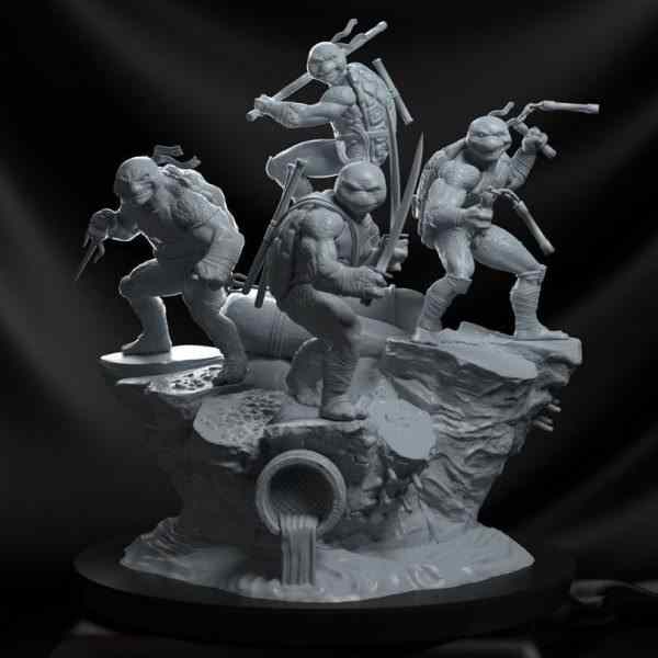 TMNT Teenage Mutant Ninja Turtles Diorama ‹ 3D Spartan Shop