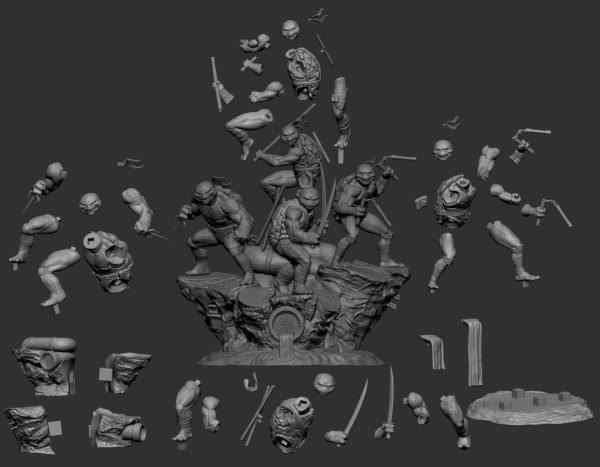 TMNT Teenage Mutant Ninja Turtles Diorama ‹ 3D Spartan Shop