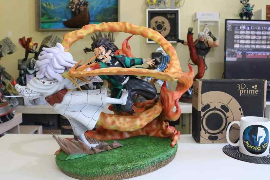 Demon Slayer - Kimetsu no Yaiba - Tanjiro vs Rui Diorama Statue ‹ 3D ...