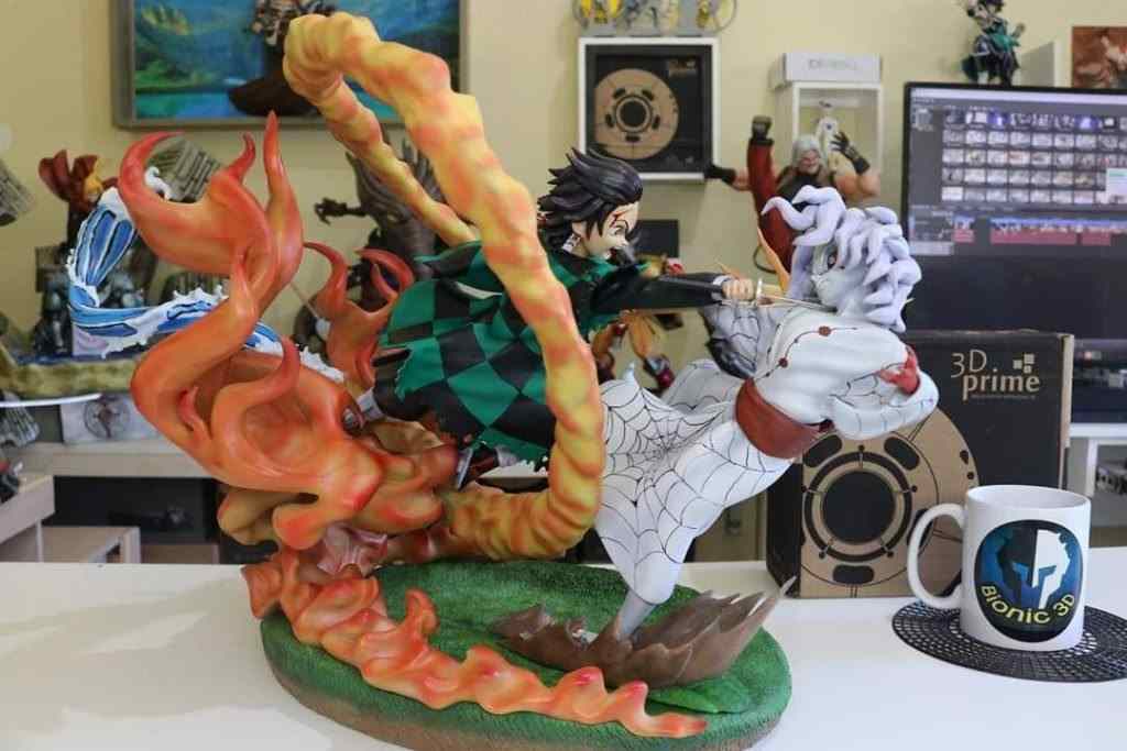 Demon Slayer - Kimetsu no Yaiba - Tanjiro vs Rui Diorama Statue ‹ 3D ...