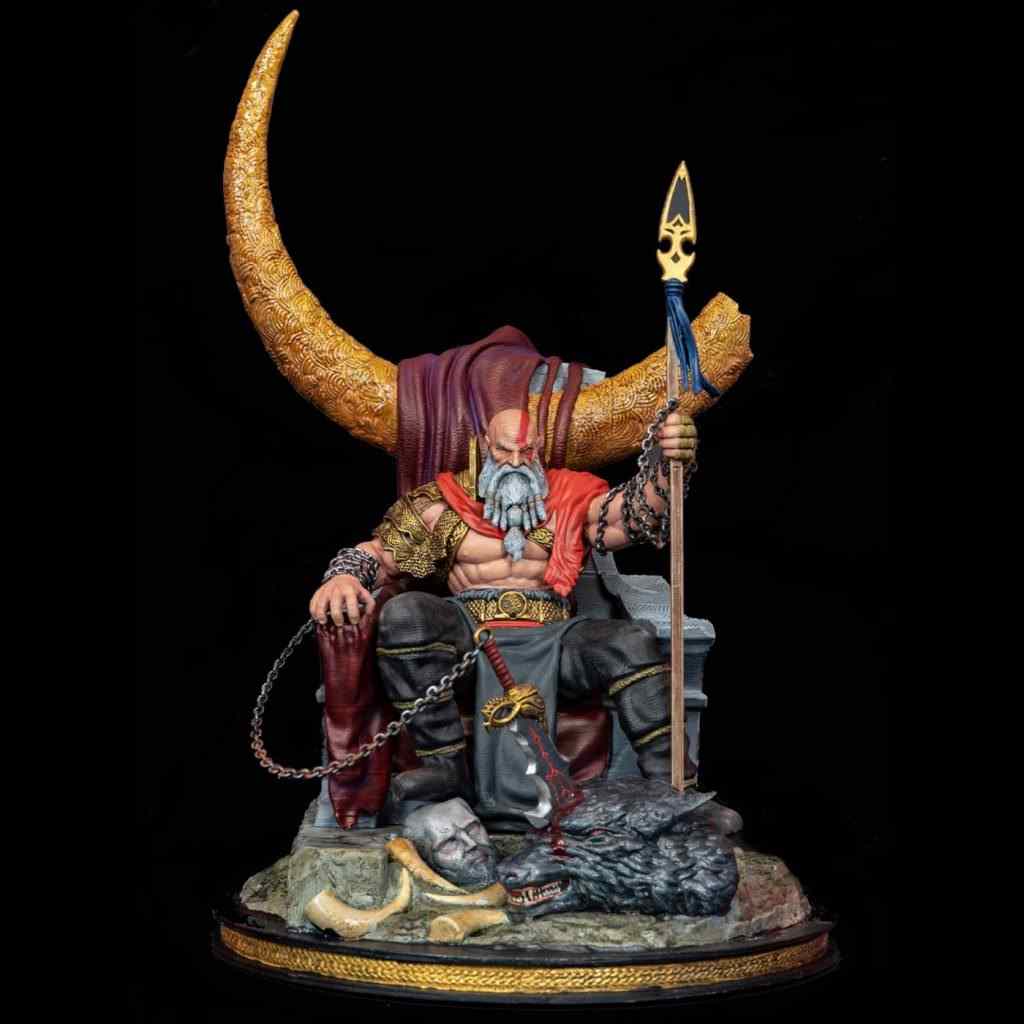 Kratos on Throne Diorama Statue ‹ 3D Spartan Shop
