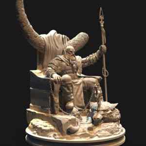 Kratos on Throne Diorama Statue ‹ 3D Spartan Shop