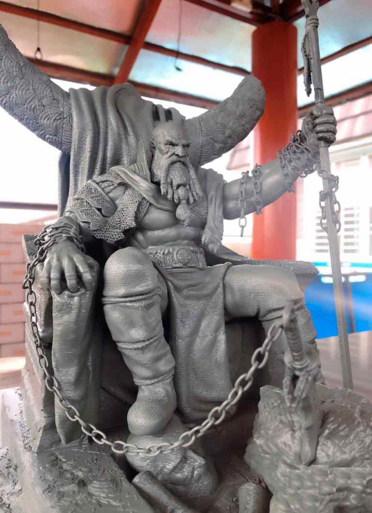 Kratos on Throne Diorama Statue ‹ 3D Spartan Shop