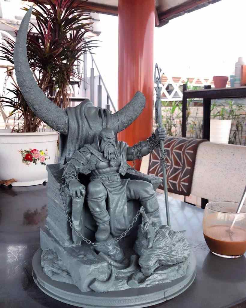 Kratos on Throne Diorama Statue ‹ 3D Spartan Shop