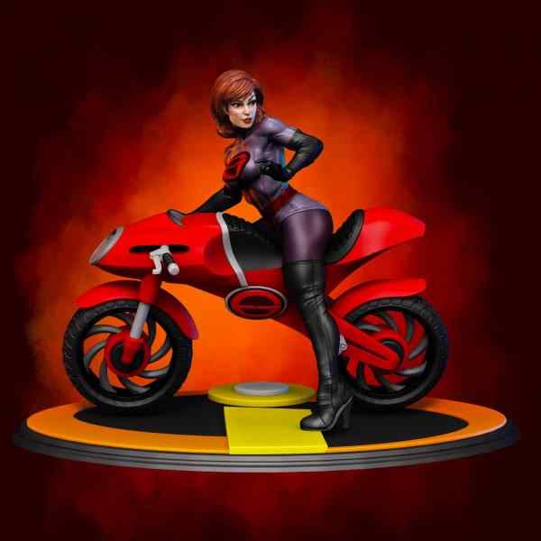 The Incredibles - Elastigirl on Elasticycle Statue ‹ 3D Spartan Shop