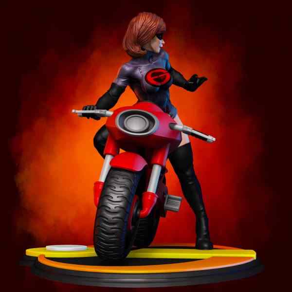 The Incredibles - Elastigirl on Elasticycle Statue ‹ 3D Spartan Shop