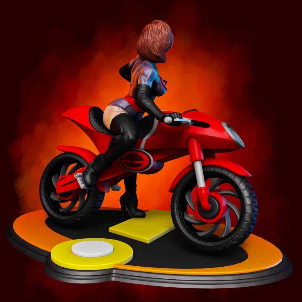 The Incredibles - Elastigirl on Elasticycle Statue ‹ 3D Spartan Shop